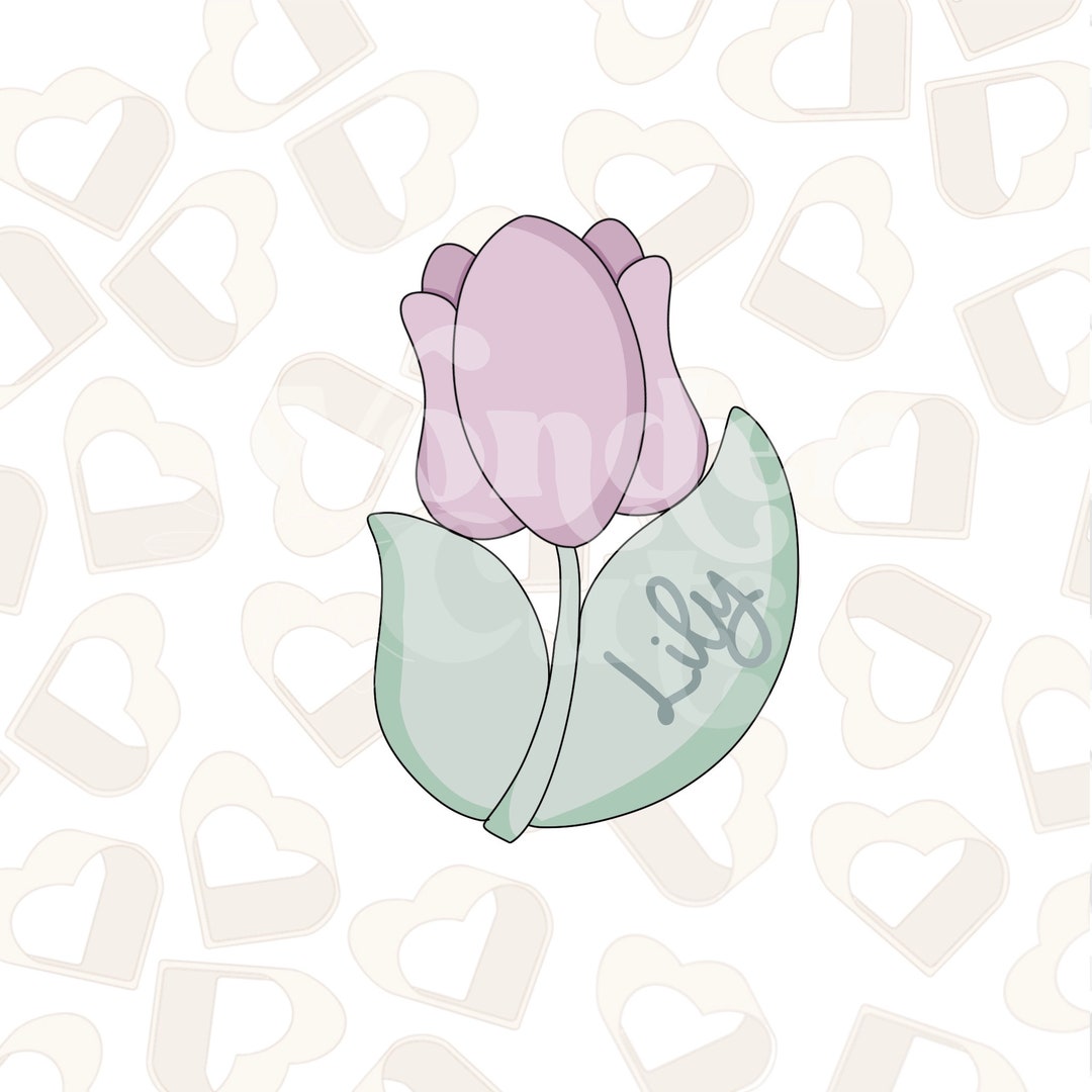 Tulip Name Plaque Cookie Cutter - Easter Cookie Cutter - Etsy