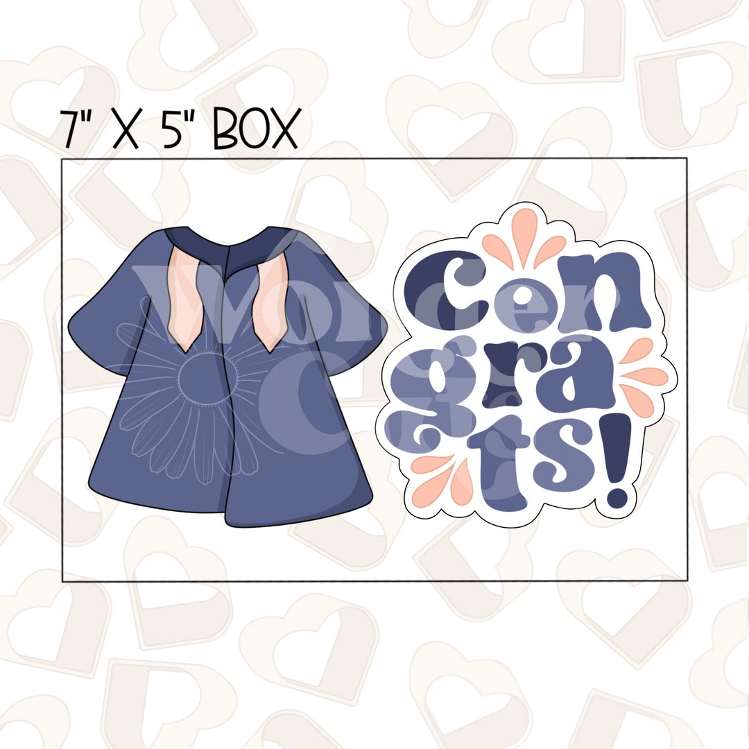 Congrats Grad Set of 2 Cookie Cutter- Graduation Cookie Cutters - Etsy
