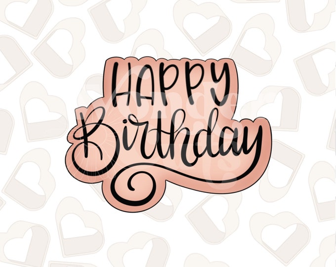 Happy Birthday Plaque 2 Cookie Cutter - Etsy