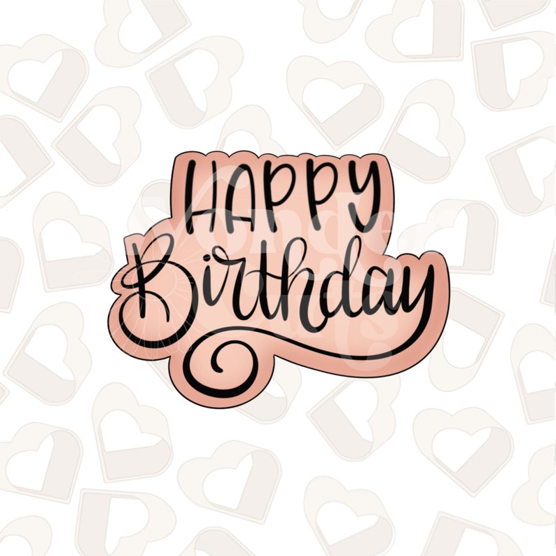 Happy Birthday Plaque Cookie Cutter - Etsy