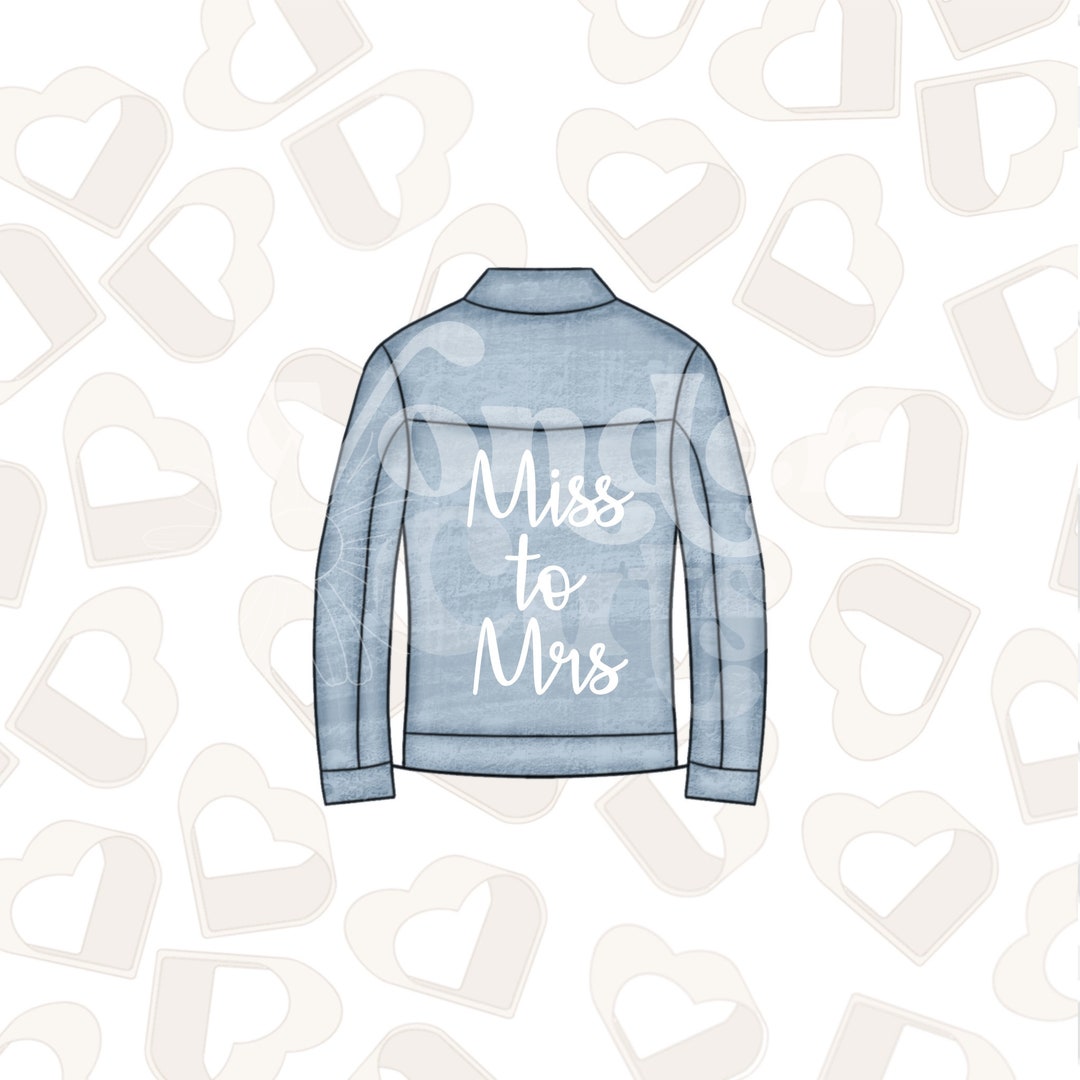 Jean Jacket-cookie Cutter-bride-wedding-married- - Etsy