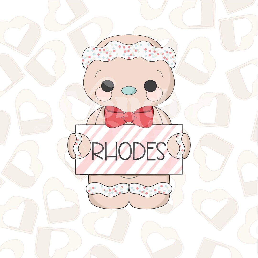 Boy Gingy Name Plaque 2 Cookie Cutter- Christmas Cookie Cutters - Etsy