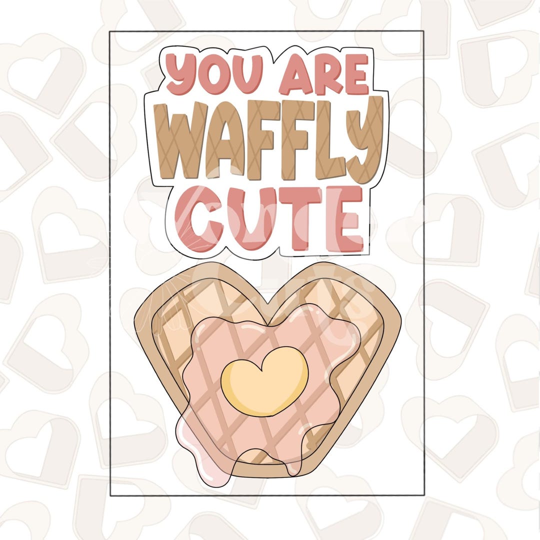 Waffly Cute Set of 2 Cookie Cutters- Valentine's Day Cookie Cutters ...