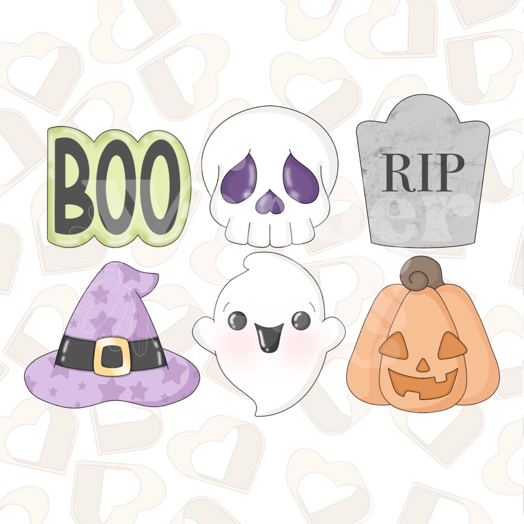 Halloween Basics Cookie Cutters- Set of 6 Cookie Cutter - Halloween ...