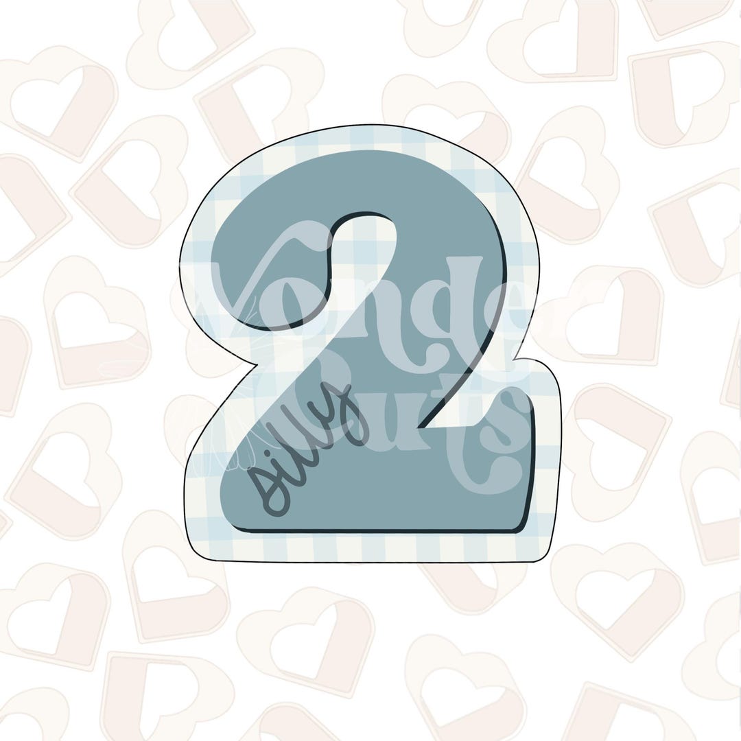 Basic Number 2 Cookie Cutter- Number Cookie Cutters- Coquette Cookie ...