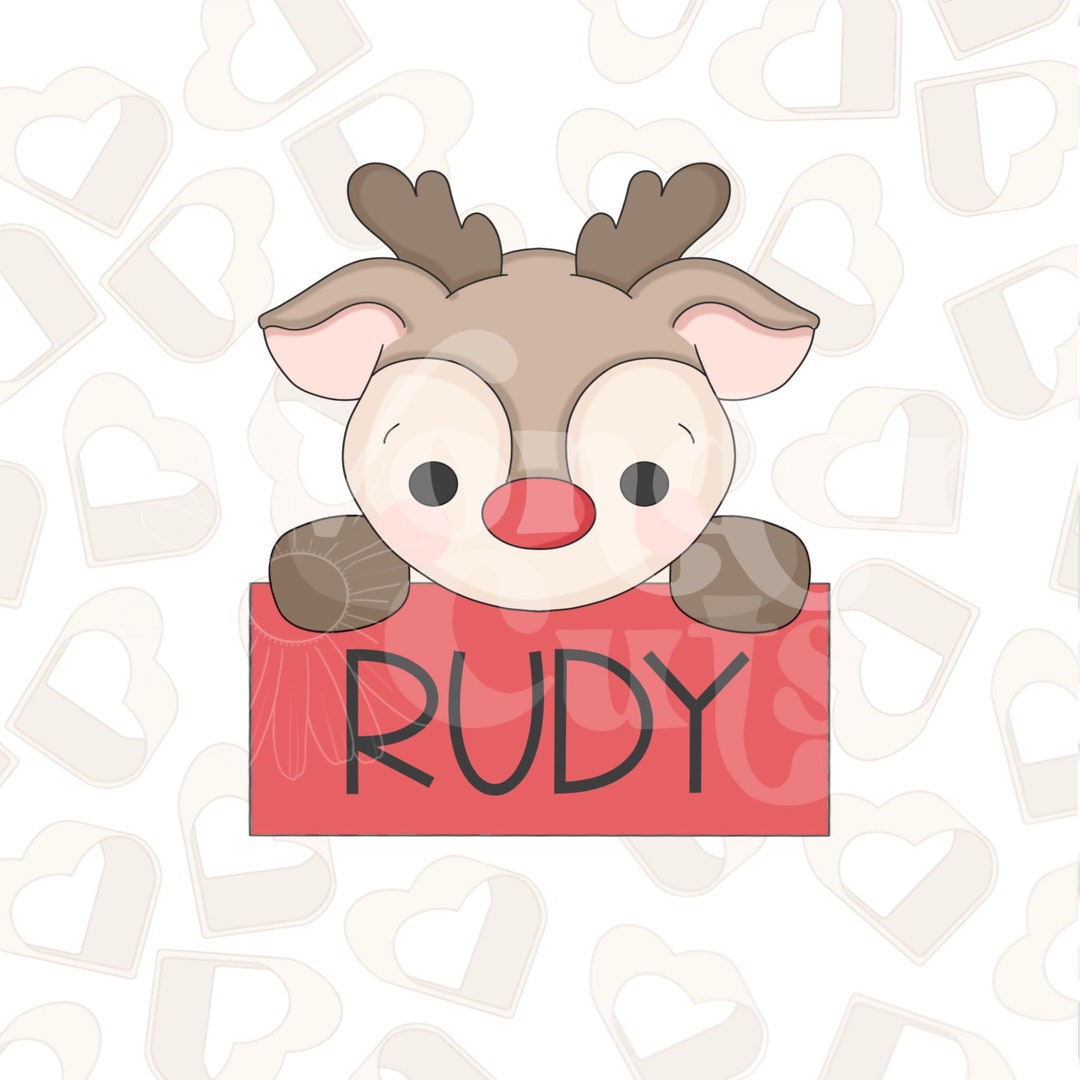 Reindeer Name Plaque Cookie Cutter- Christmas Cookie Cutters - Etsy