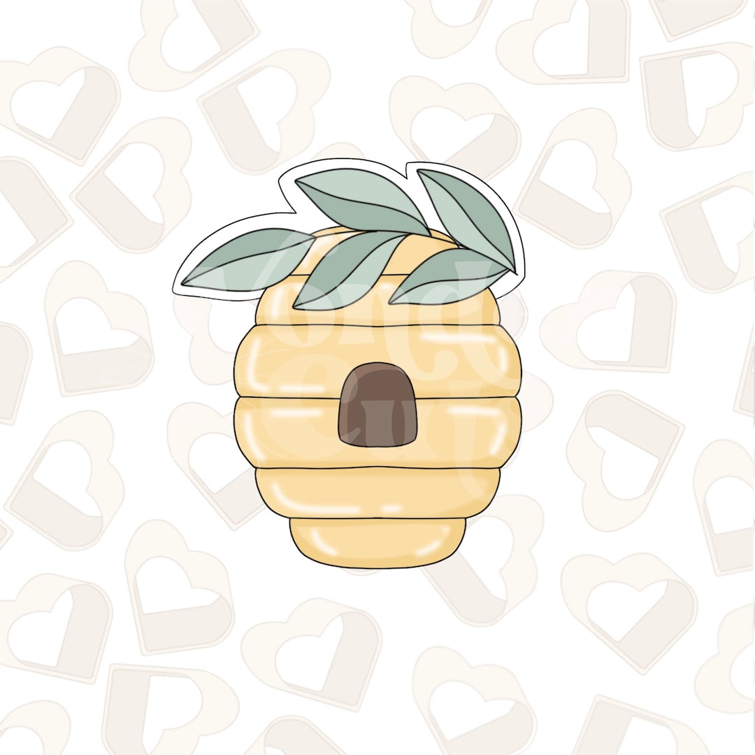 Greenery Bee Hive 1 Cookie Cutter - Bee Cookie Cutter - Baby Cookie ...