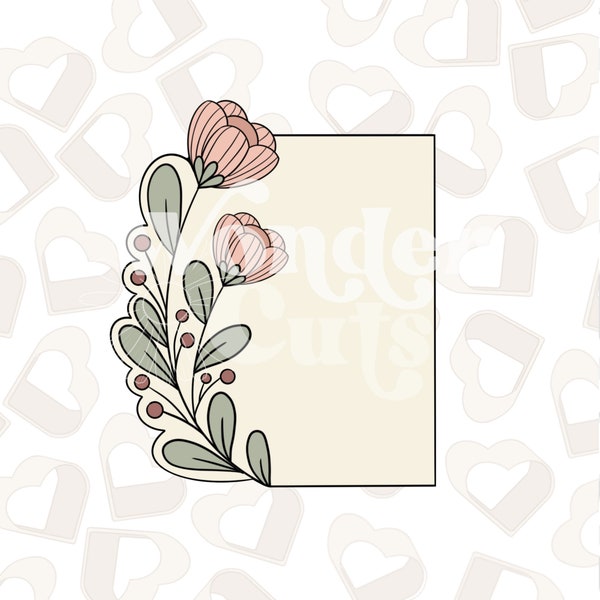 Floral Plaque Cookie Cutter - Etsy