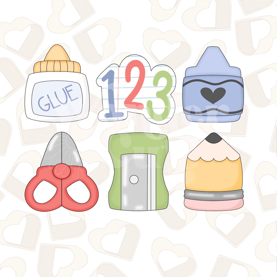 School Minis Set of 6 Cookie Cutter- Back to School Cookie Cutters ...