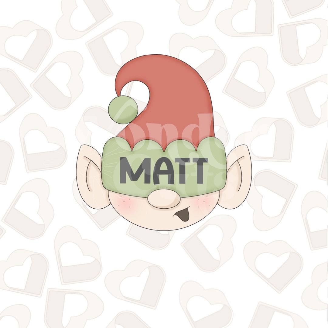 Goofy Elf Name Plaque Cookie Cutter- Christmas Cookie Cutter- Elf ...
