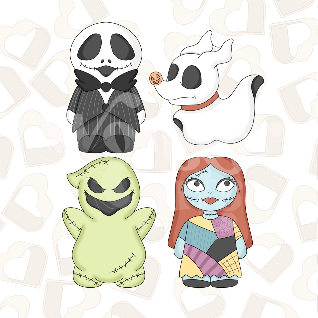 Nightmare Crew Full Body Cookie Cutters Set of 4 - Halloween Cookie ...