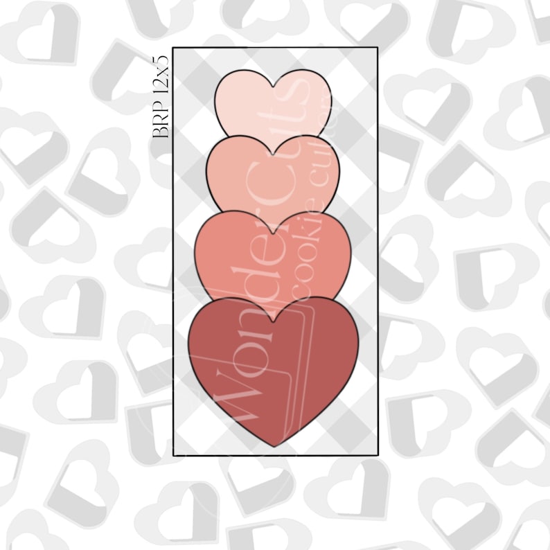 Stacking Hearts-set of 4 Cookie Cutters-valentine's Day - Etsy