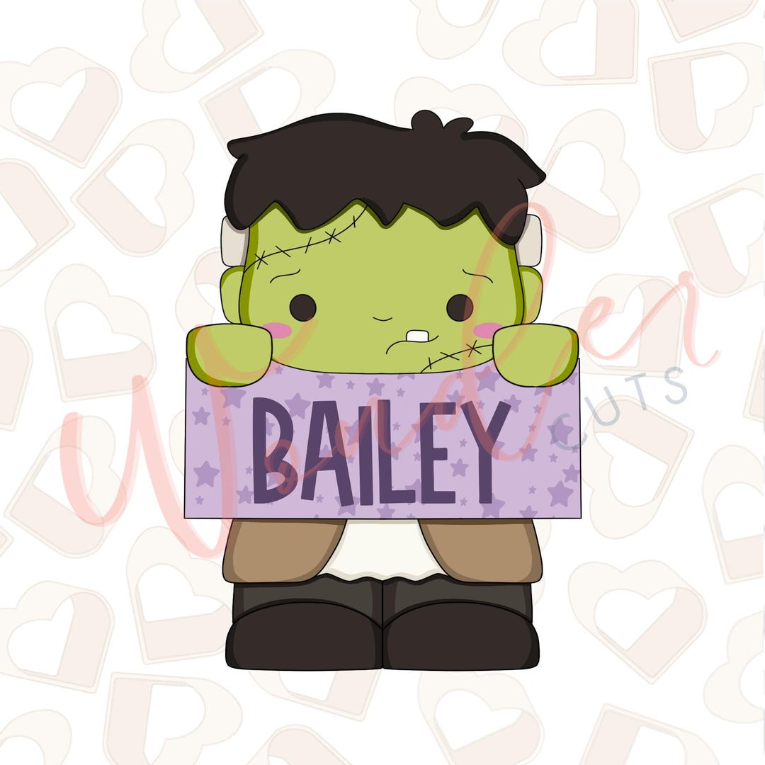 Frankie Name Plaque Cookie Cutter - Halloween Cookie Cutters - Etsy
