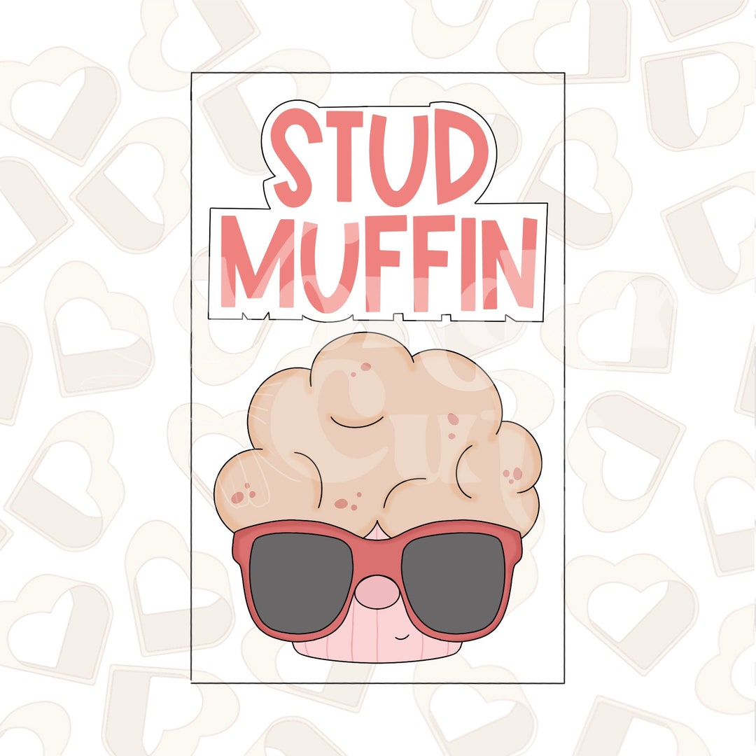 Stud Muffin Cookie Cutters- Set of 2- Valentine's Day Cookie Cutter - Etsy