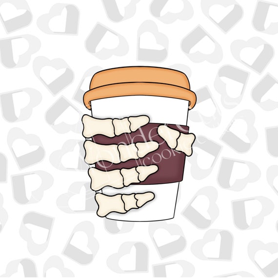 Skeleton Hand Coffee Cup Cookie Cutter - Etsy