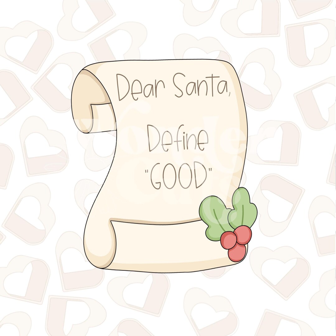 Letter to Santa Cookie Cutter- Christmas Cookie Cutters- Winter Cookie ...