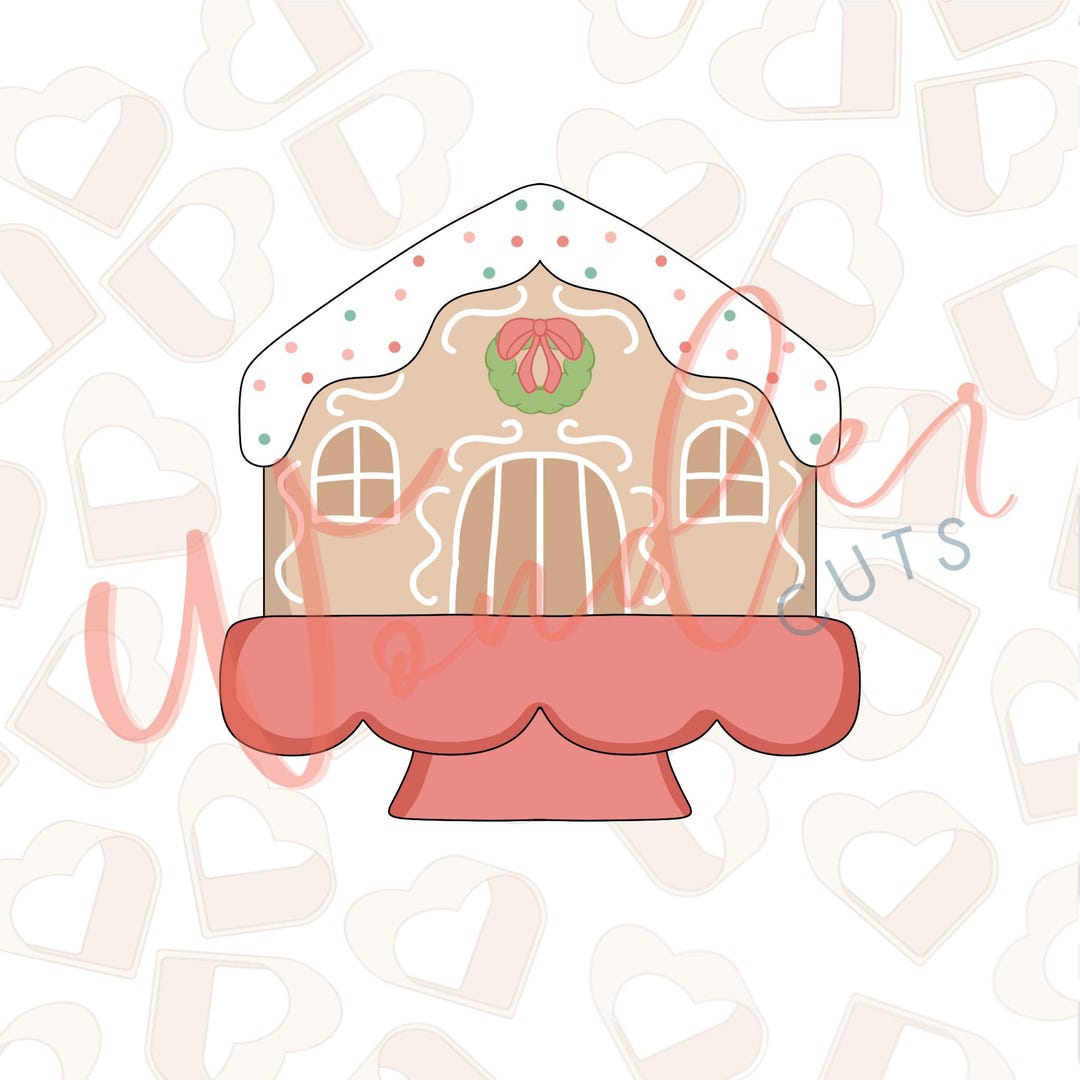 Gingy House on Stand Cookie Cutter- Christmas Cookie Cutters- Winter ...