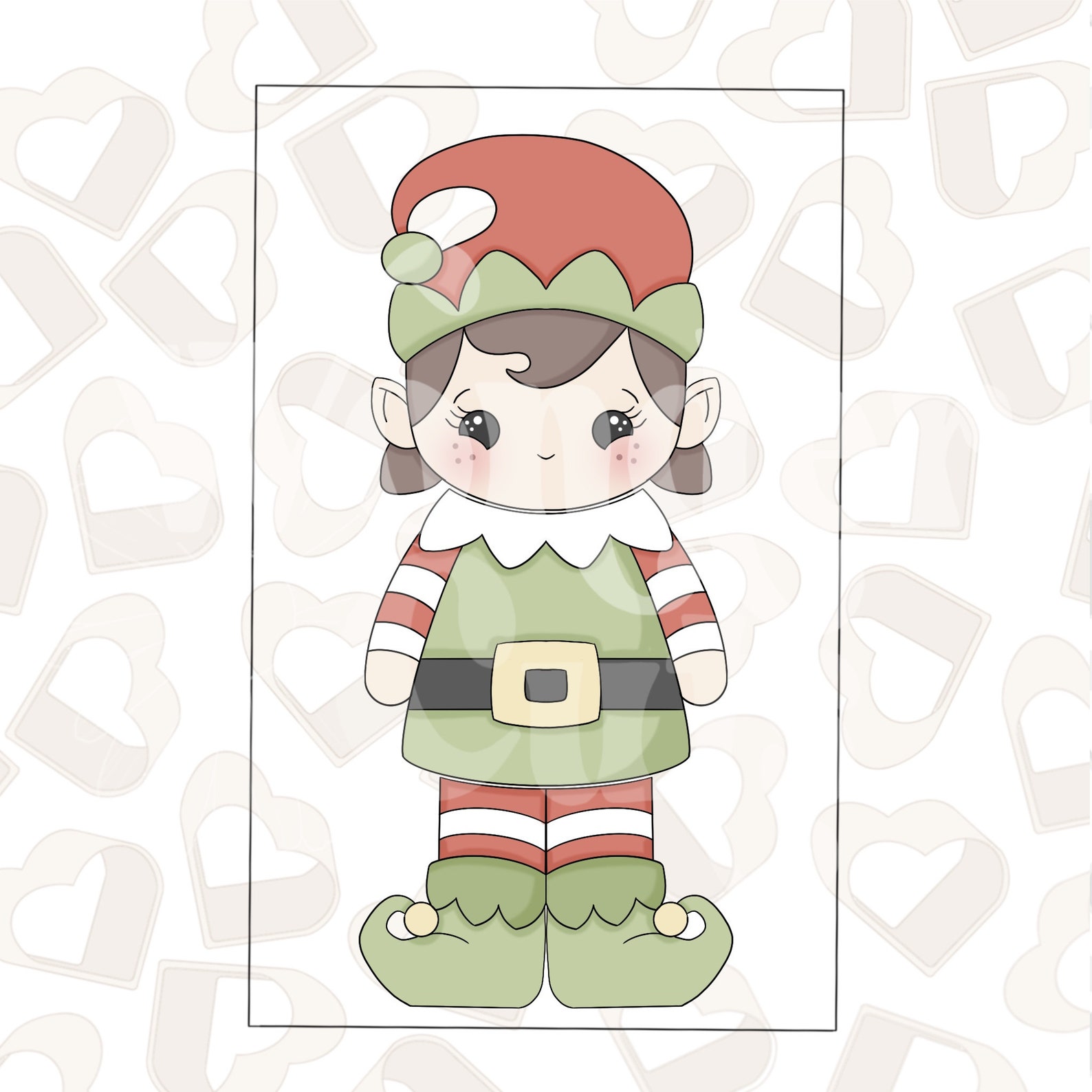 Build-an-elf / Girl Elf Cookie Cutters Set of 3 Christmas Cookie Cutter ...