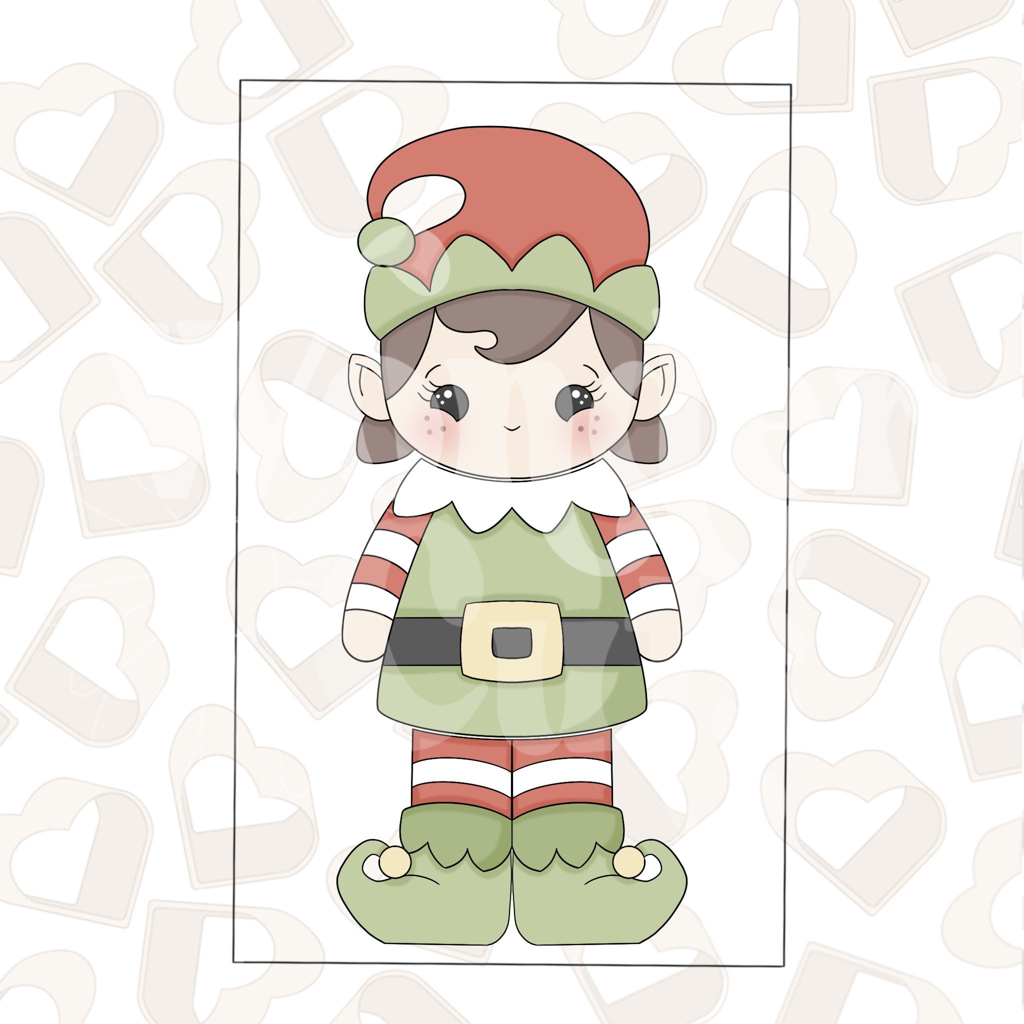 Build-an-elf / Girl Elf Cookie Cutters- Set of 3- Christmas Cookie ...
