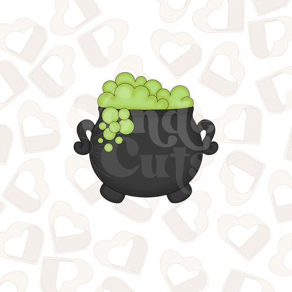 Bubbly Cauldron Cookie Cutter Halloween Cookie Cutter - Etsy