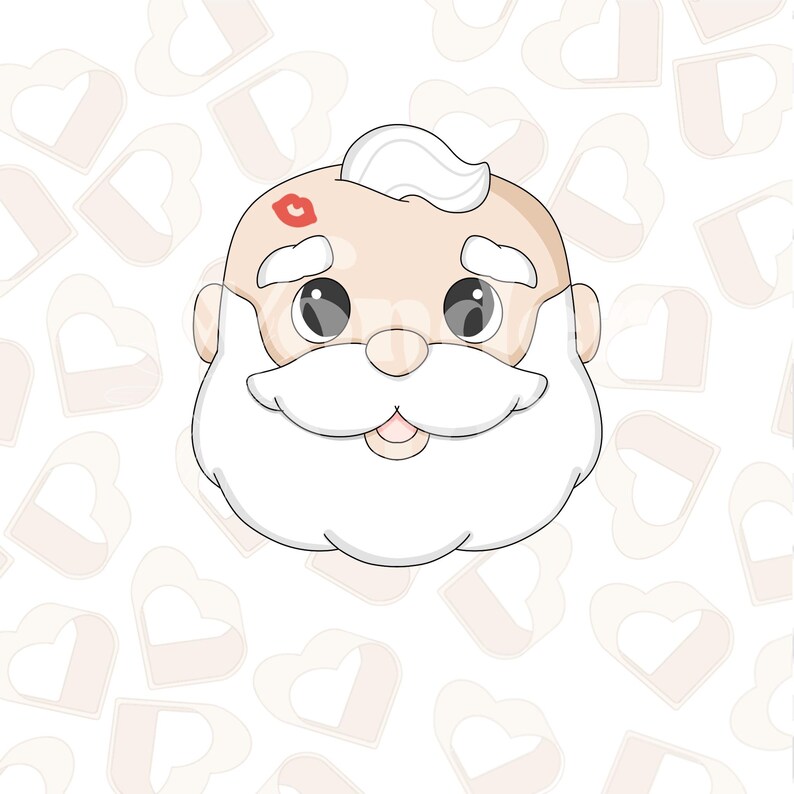 Bald Santa Cookie Cutter- Christmas Cookie Cutters- Winter Cookie ...