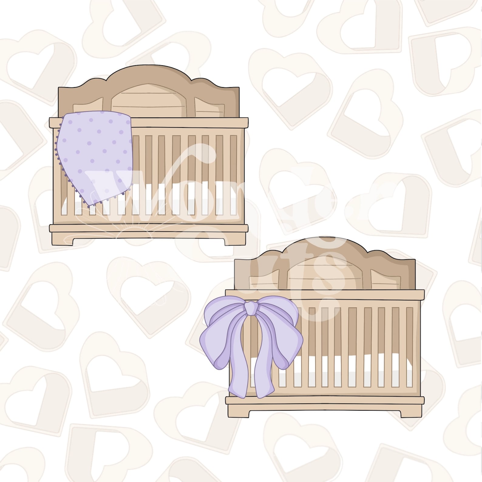 Baby Crib Cookie Cutter- Baby Cookie Cutters - Coquette Cookie Cutters ...