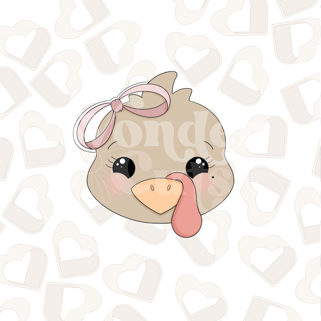 Girly Turkey Face Cookie Cutter - Etsy