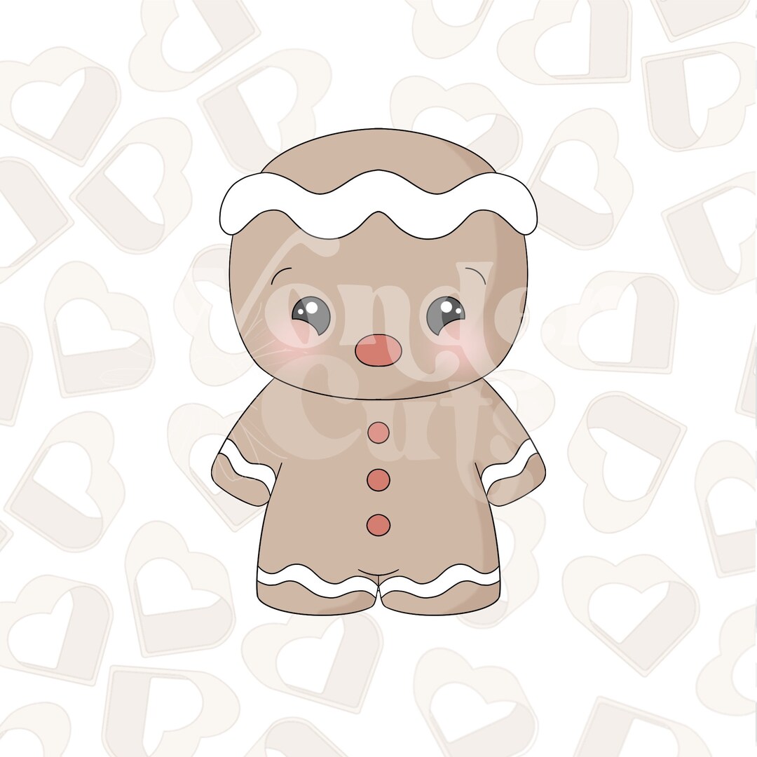 Cheerful Gingy Boy Cookie Cutter- Christmas Cookie Cutter - Etsy