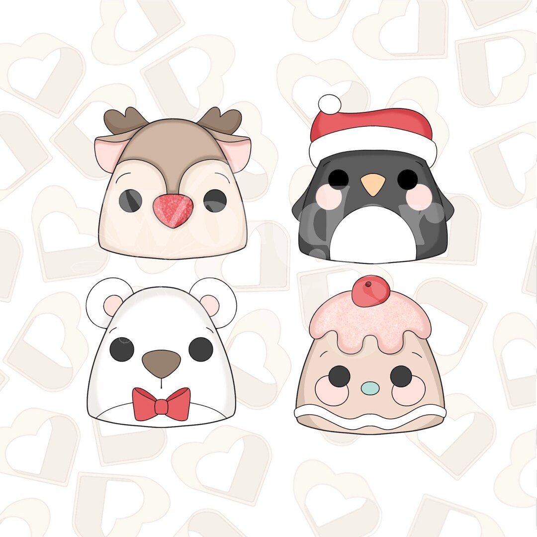 Gumdrop Gang Set of 4 Mini Cookie Cutter- Christmas Cookie Cutters - Etsy