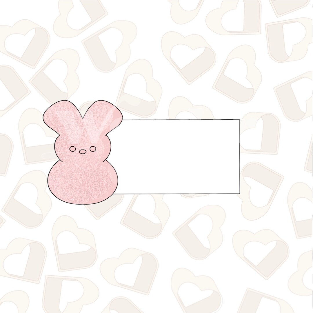 Peep Name Tag Cookie Cutter - Easter Cookie Cutter - Etsy