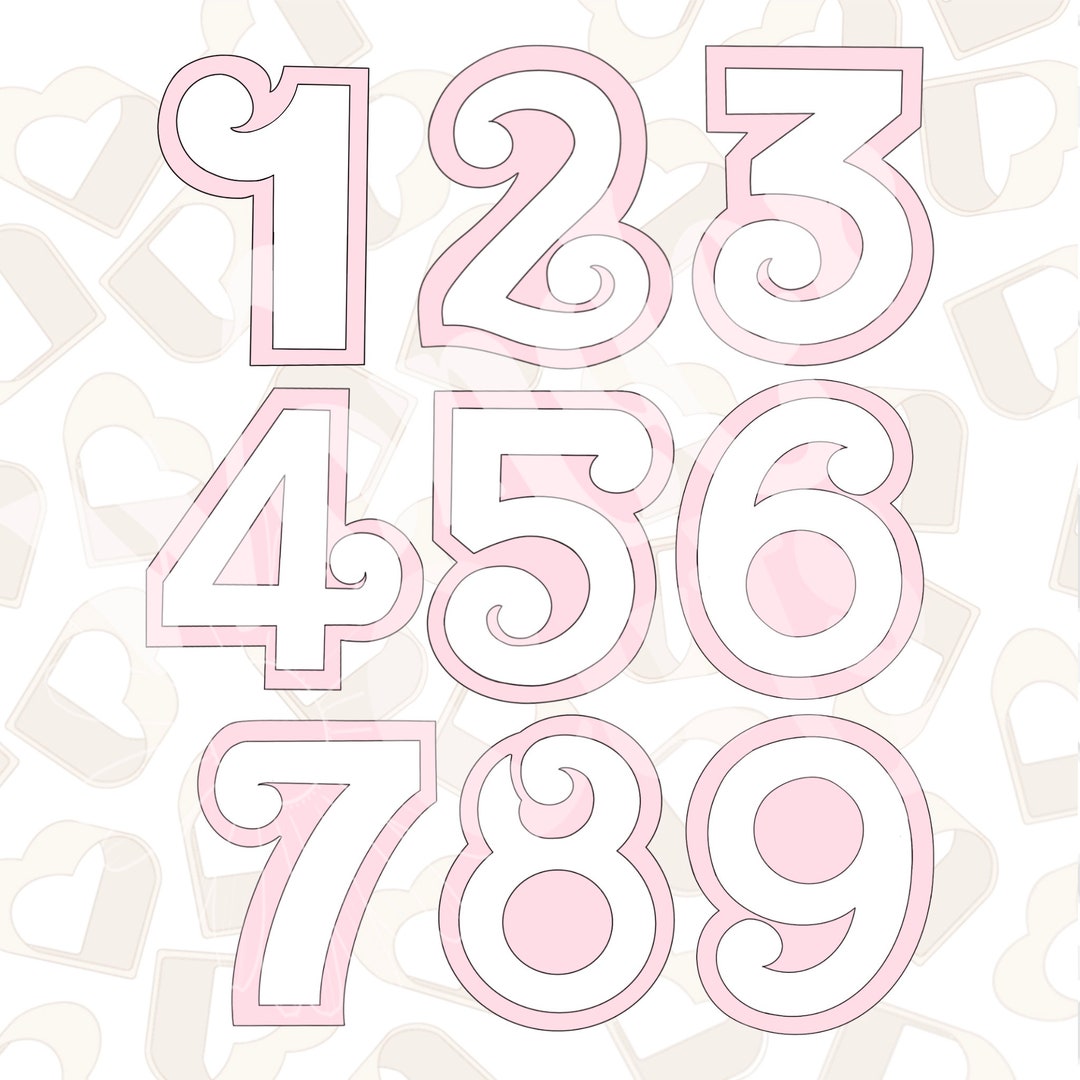 Curly Numbers Cookie Cutter Doll Cookie Cutter - Etsy