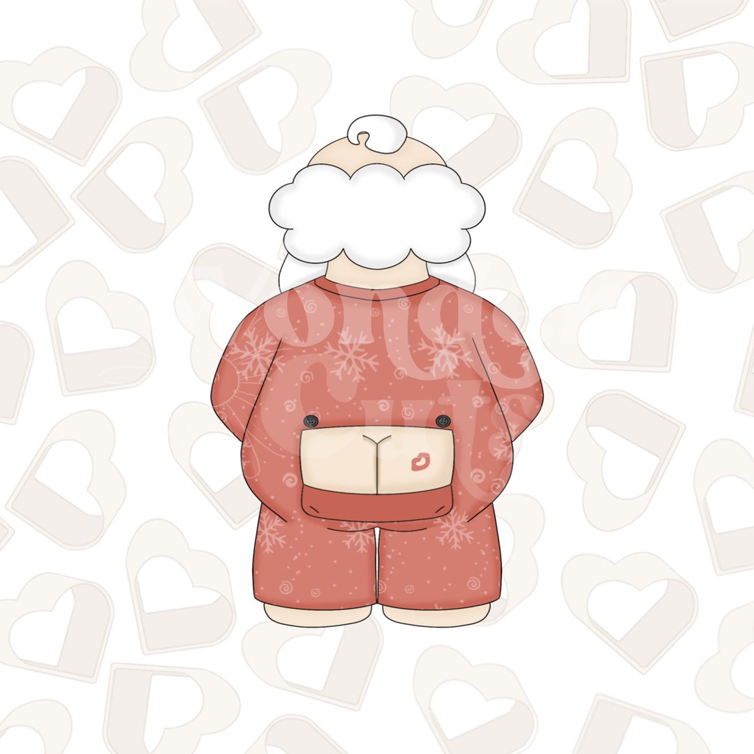 Cheeky Santa Cookie Cutter- Christmas Cookie Cutter - Etsy