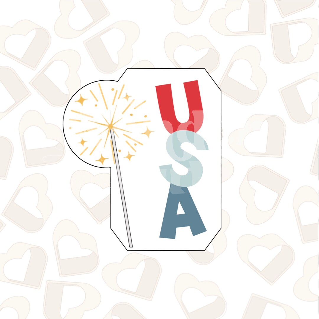 Sparkler Plaque Cookie Cutter-fourth of July Cookie Cutter - Etsy
