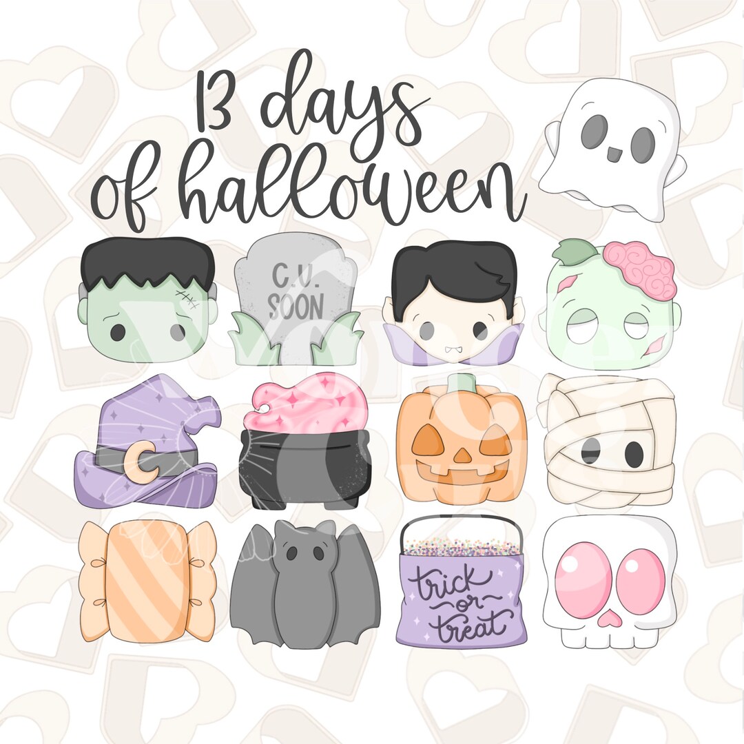 13 Days of Halloween Minis Set of 13 Cookie Cutter- Halloween Cookie ...
