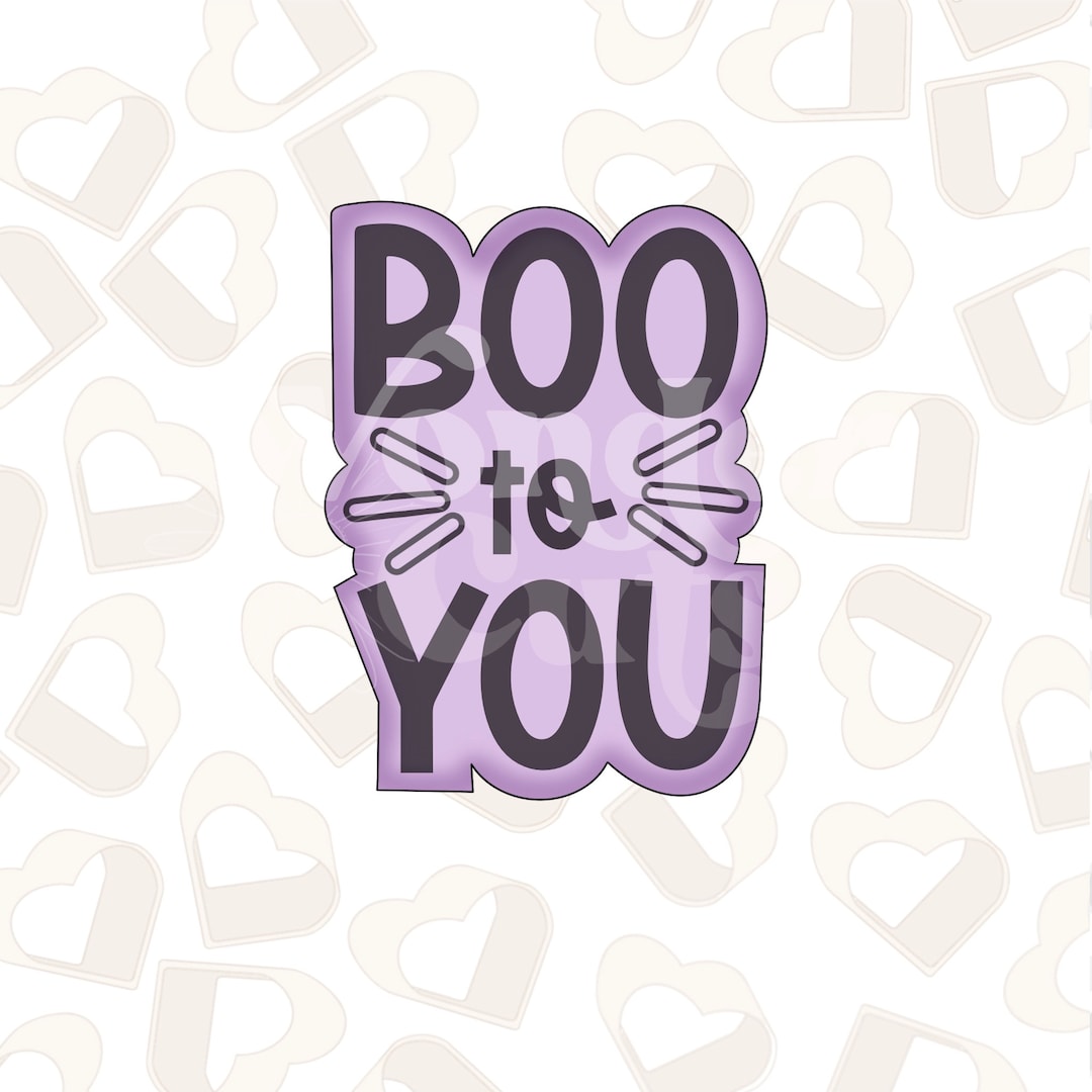 Boo to You Plaque Cookie Cutter - Halloween Cookie Cutters - Etsy