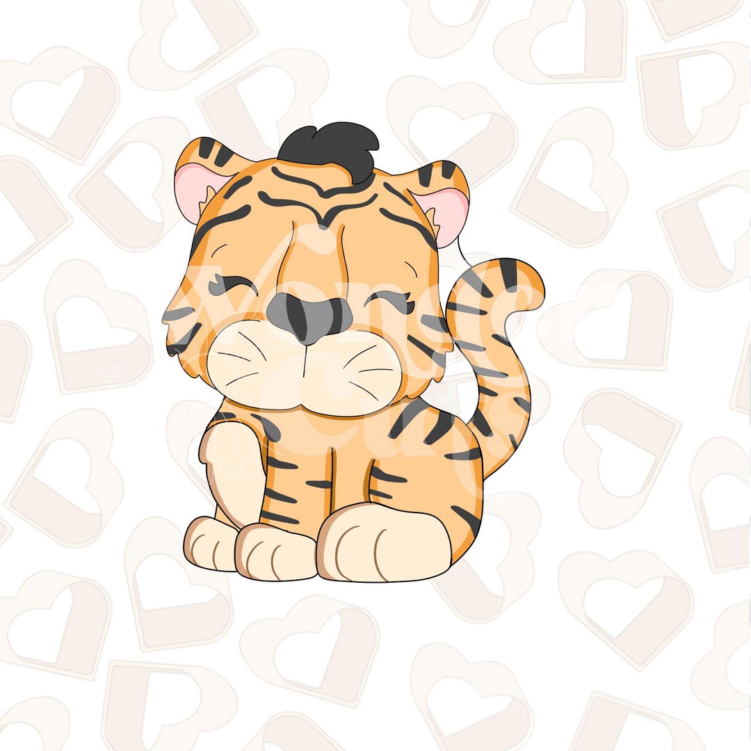 Full Body Tiger Cookie Cutter- Safari Cookie Cutters- Birthday Cookie ...