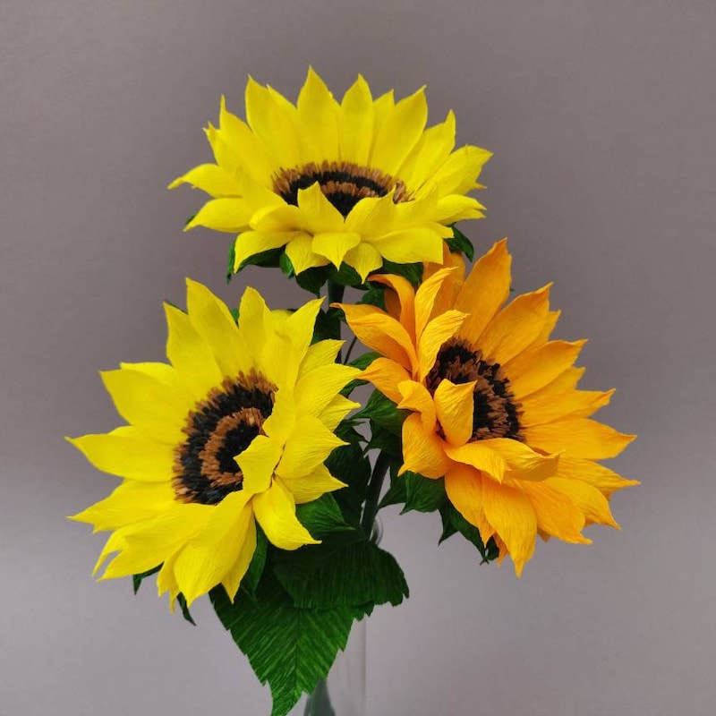 Paper Sunflowers - Etsy