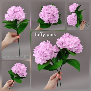 Crepe Paper Hydrangea, Paper Flower, Single Stem, Wedding Anniversary ...