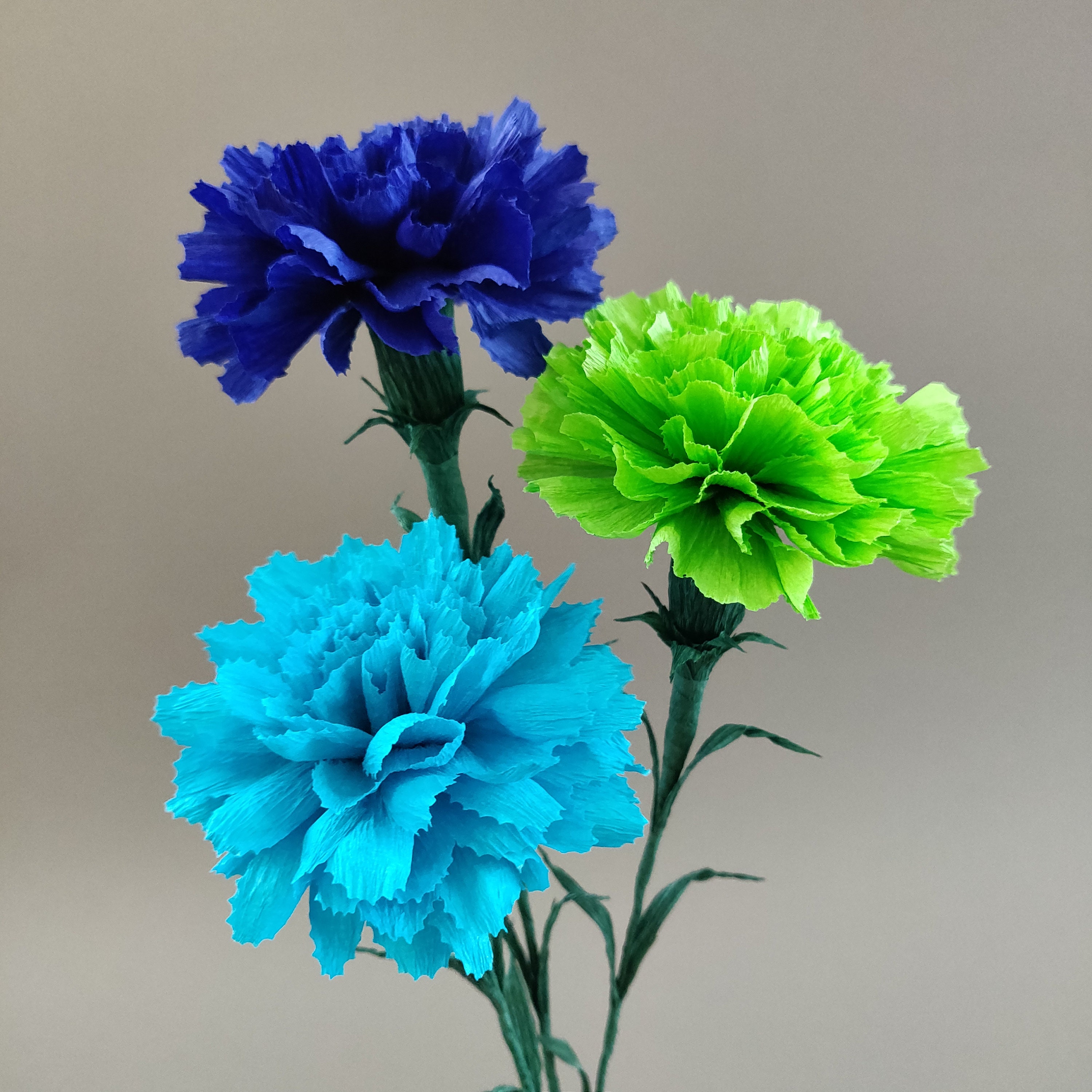 Blue Carnations Bouquet