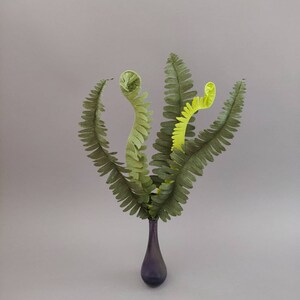 Crepe Paper Fern, Paper Fiddleheads, Set of 5, Paper Bouquet Filler ...