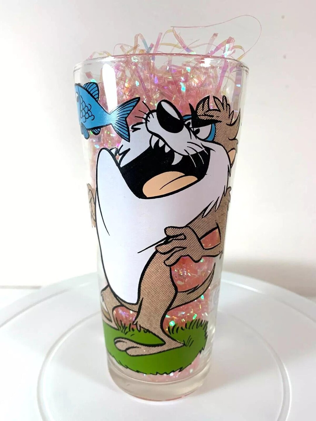 1976 PORKY Pig and TAZ Drinking Glass Warner Bros Pepsi Collector Glass ...
