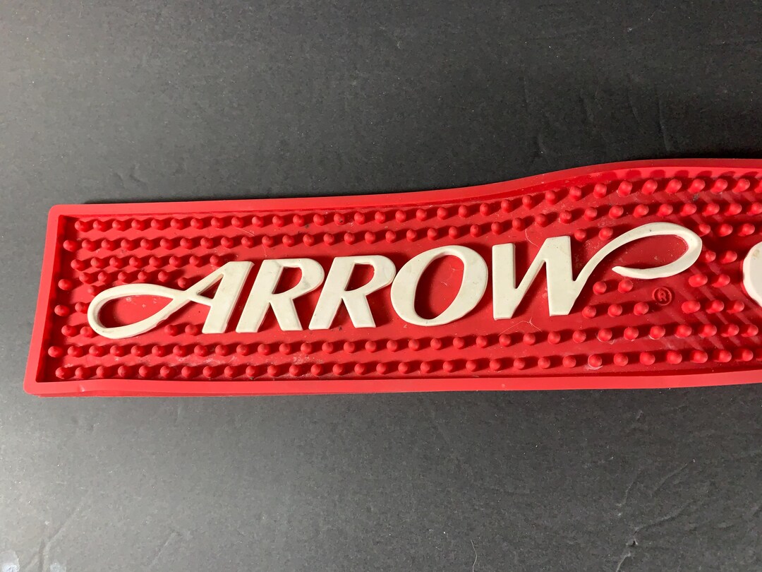 Vintage BAR Thick Rubber Mat Glass Drying Rubber Bar Mat ARROW Cordials ...