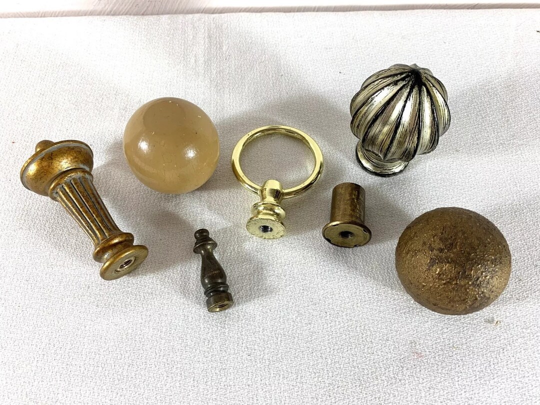 Collection of 7 Different Lamp Finials for Repair or Use Lamp Repair ...