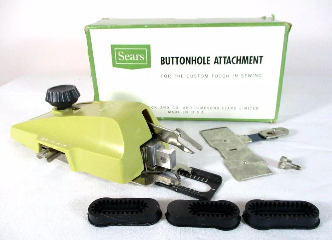 Vintage SEARS Buttonhole Attachment Parts 3 Cams Replacement Attachment ...