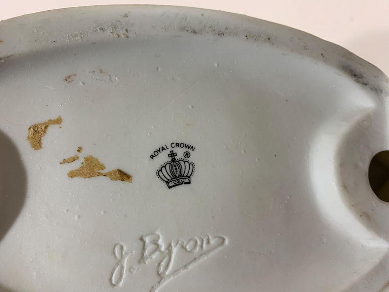 Vintage Collectible ROYAL CROWN J. Byron Ceramic Duck Hand Painted ...