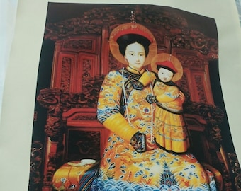 Our Lady of China Chinese Virgin Mary Reproduction Poster | Etsy UK