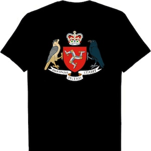 Isle of Man Coat of Arms - Manx Emblem T-shirt - Etsy