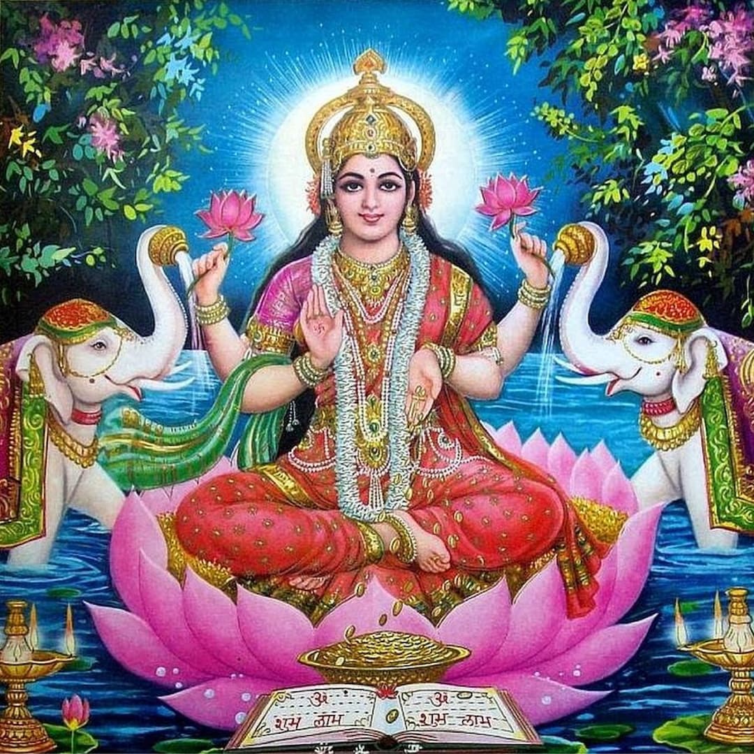 Lakshmi Goddess of Love, Prosperity, and Wealth Poster Print - Etsy