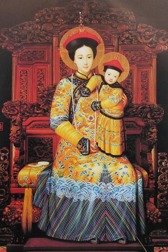 Our Lady of China Chinese Virgin Mary Reproduction Poster | Etsy UK