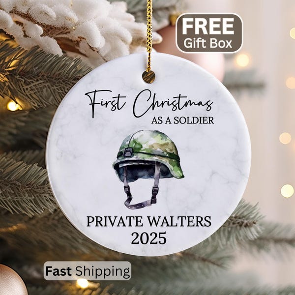 Army Christmas Ornament - Etsy